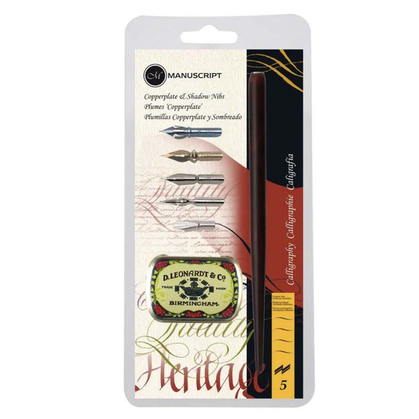 Manuscript Copperplate and Shadow Dip Pen Set