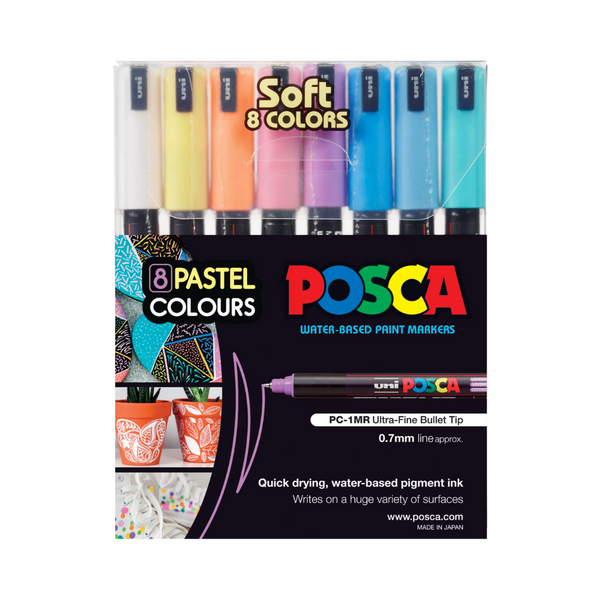 POSCA PC-1MR - 8 Pastel Colour Set