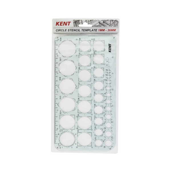 Kent Templates - Circle 1mm - 36mm