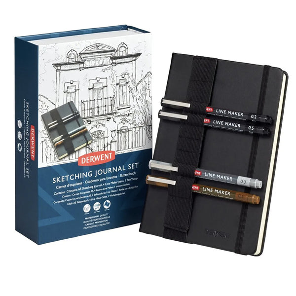 Derwent Sketching Journal And Pen Set