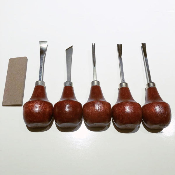 Edward Lyons - Wood Carving Set with Stone
